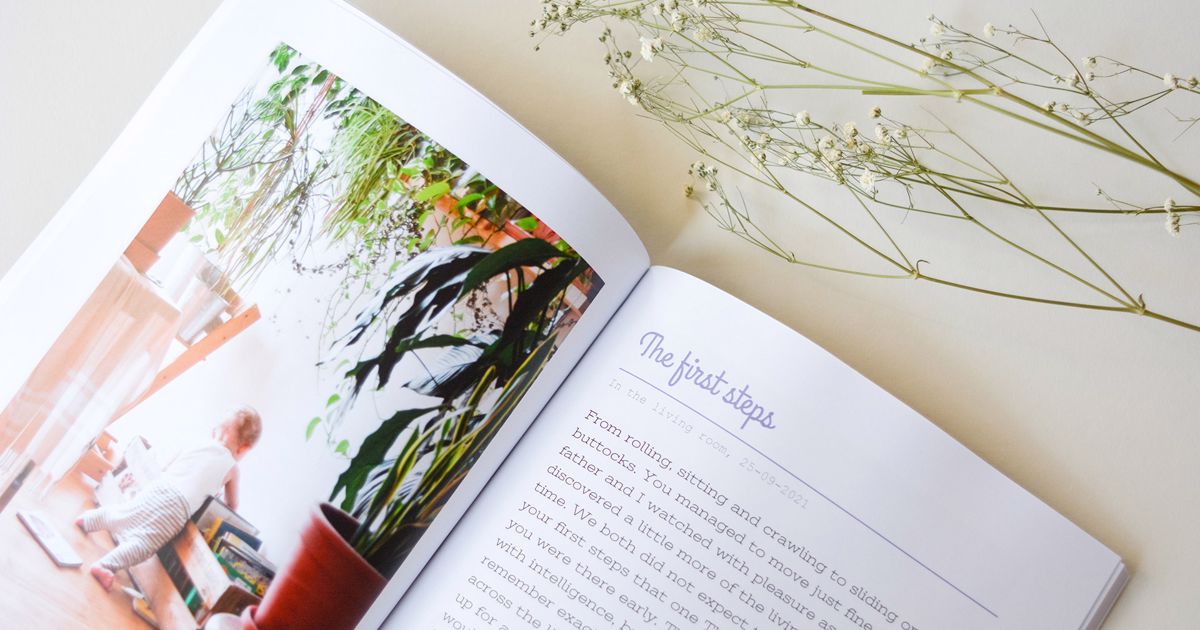 A baby milestones book for first year of life